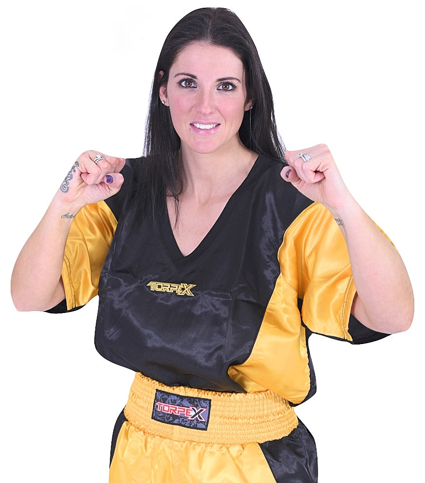Black/Gold Kickboxing Uniform – Torpex Sports